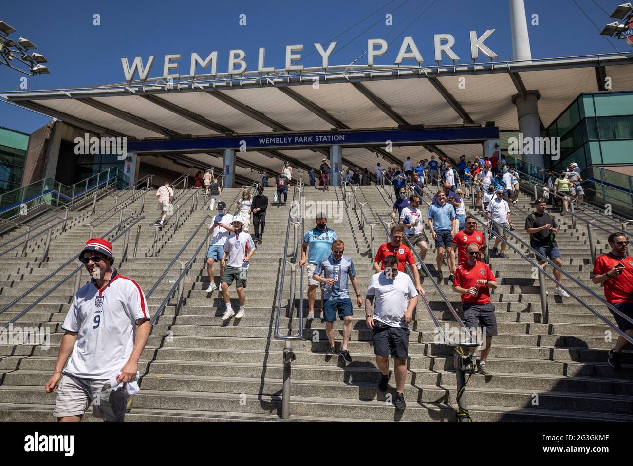 England fans outside Wembley Stadium ahead of the England v Croatia ...