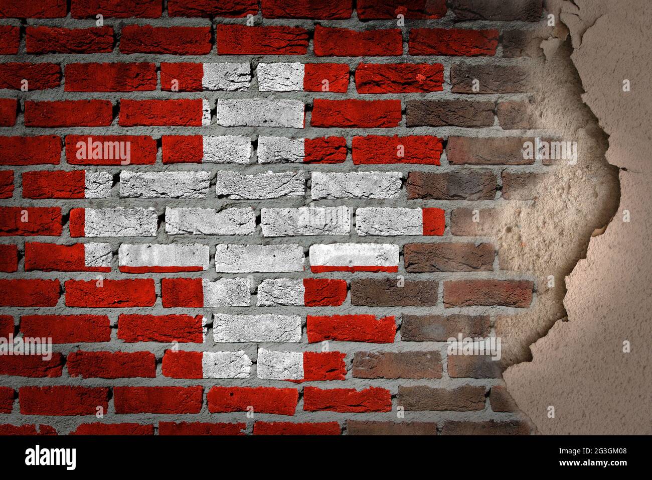 Dark brick wall with plaster - Switzerland Stock Photo - Alamy