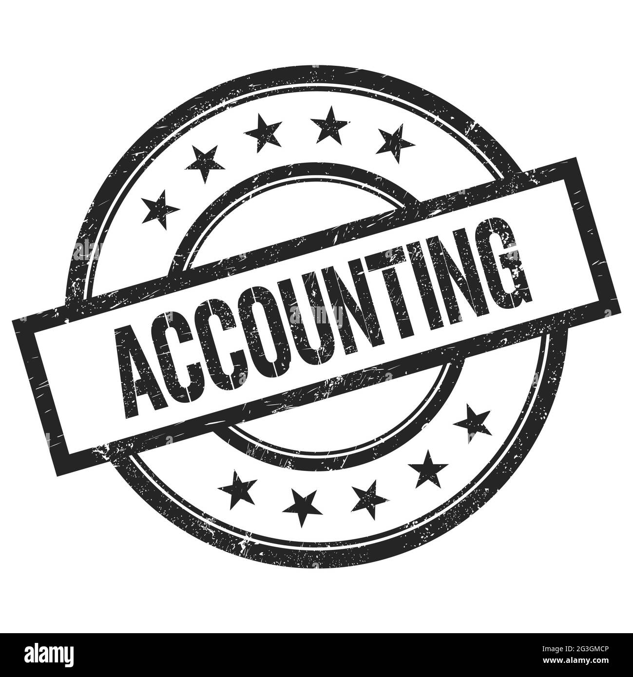 ACCOUNTING text written on black round vintage rubber stamp Stock Photo ...