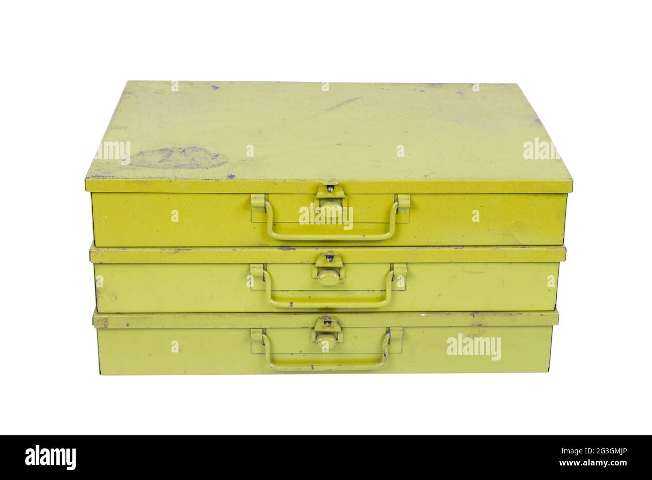 Old metal box isolated Stock Photo - Alamy