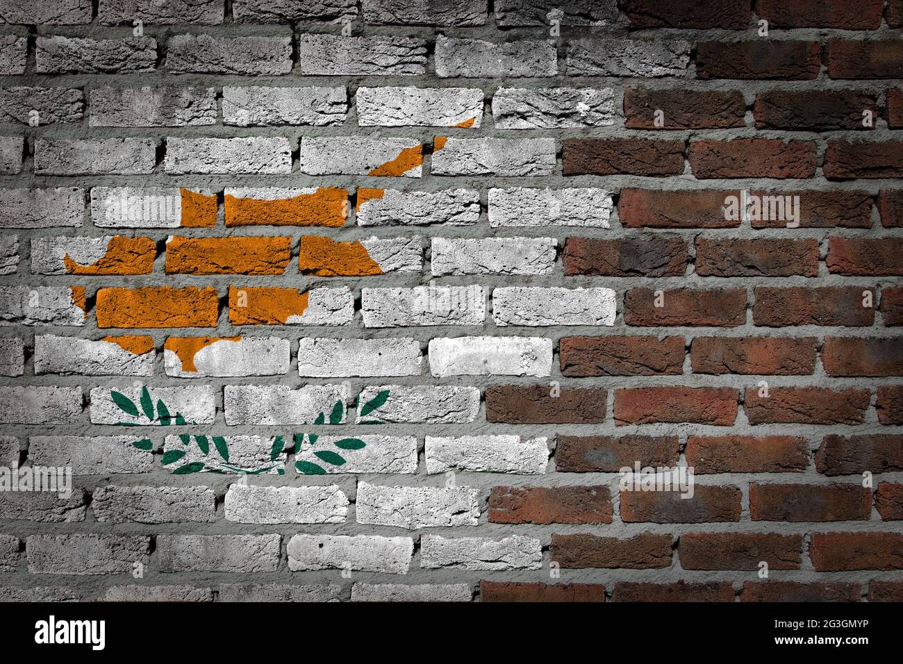 Brick wall texture with flag Stock Photo - Alamy