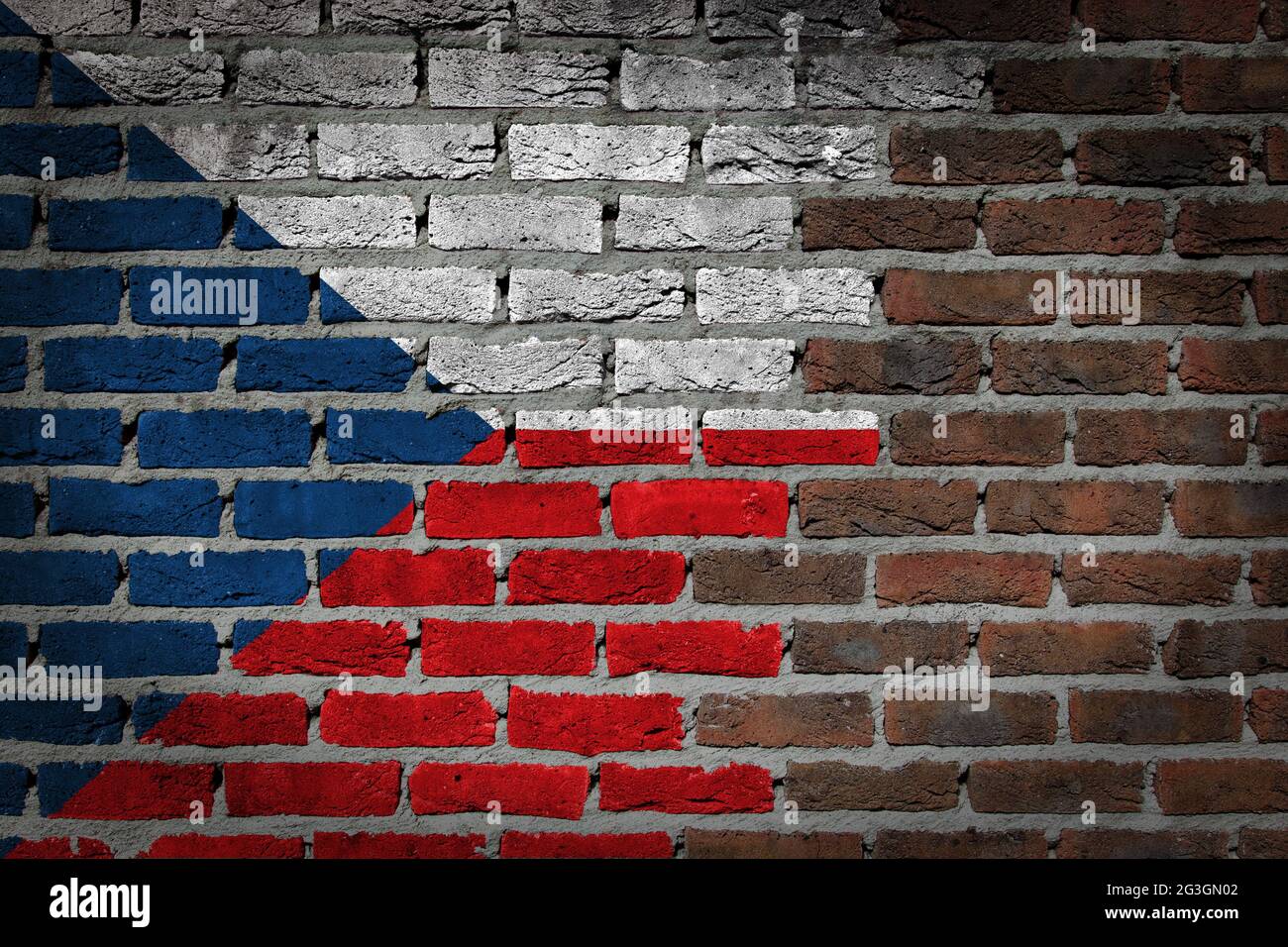 Brick wall texture with flag Stock Photo - Alamy