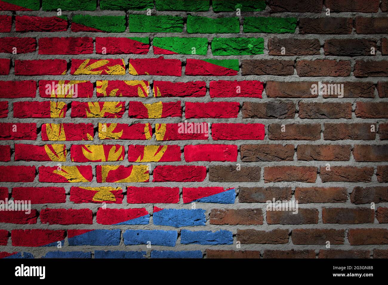 Brick wall texture with flag Stock Photo - Alamy