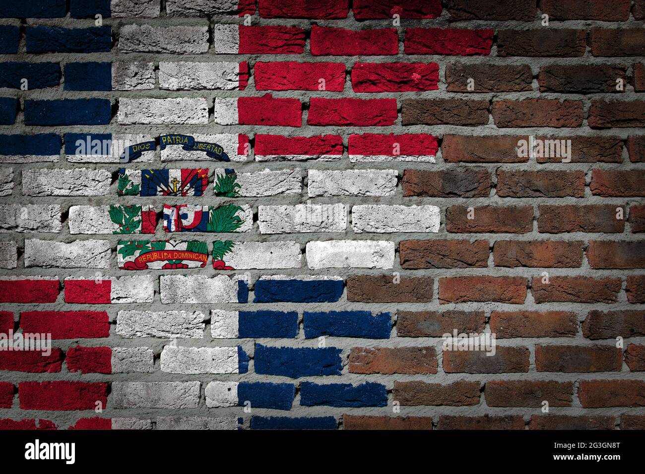 Brick wall texture with flag Stock Photo - Alamy