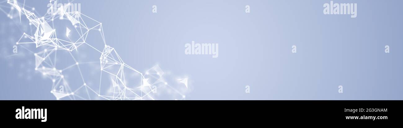 Illustration of white nodes and connections on a light blue background ...