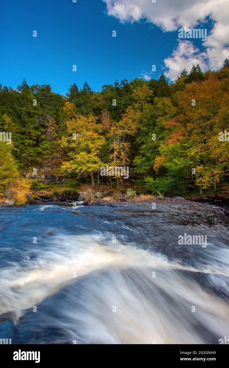 Shohola Falls along Shohola Creek in Pennsylvania's Pocono Mountains ...