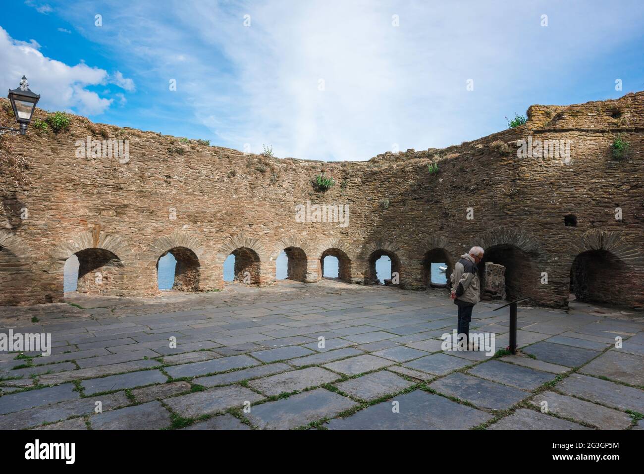 Bayard's Cove Fort, view of the firing holes, or embrasures, inside the ...
