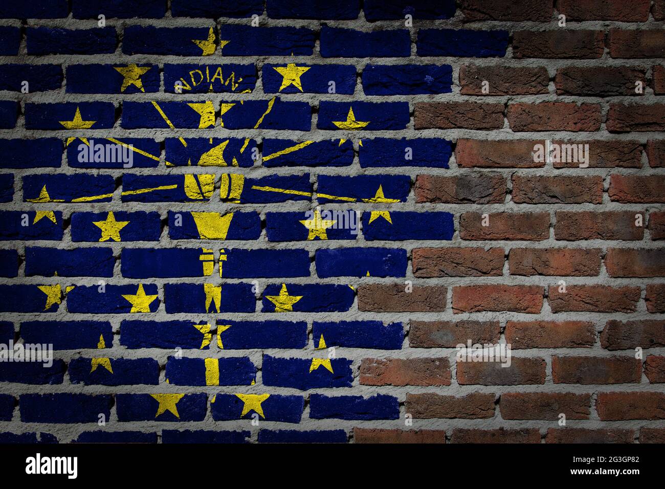 Brick wall texture with flag Stock Photo - Alamy
