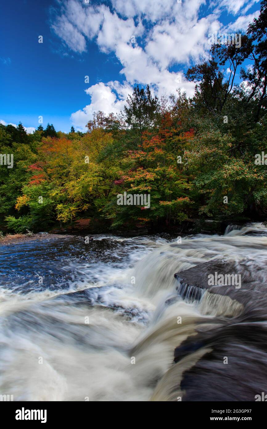 Shohola Falls along Shohola Creek in Pennsylvania's Pocono Mountains ...