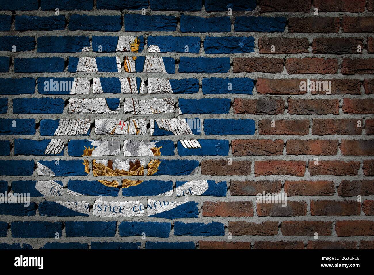 Brick wall texture with flag Stock Photo - Alamy
