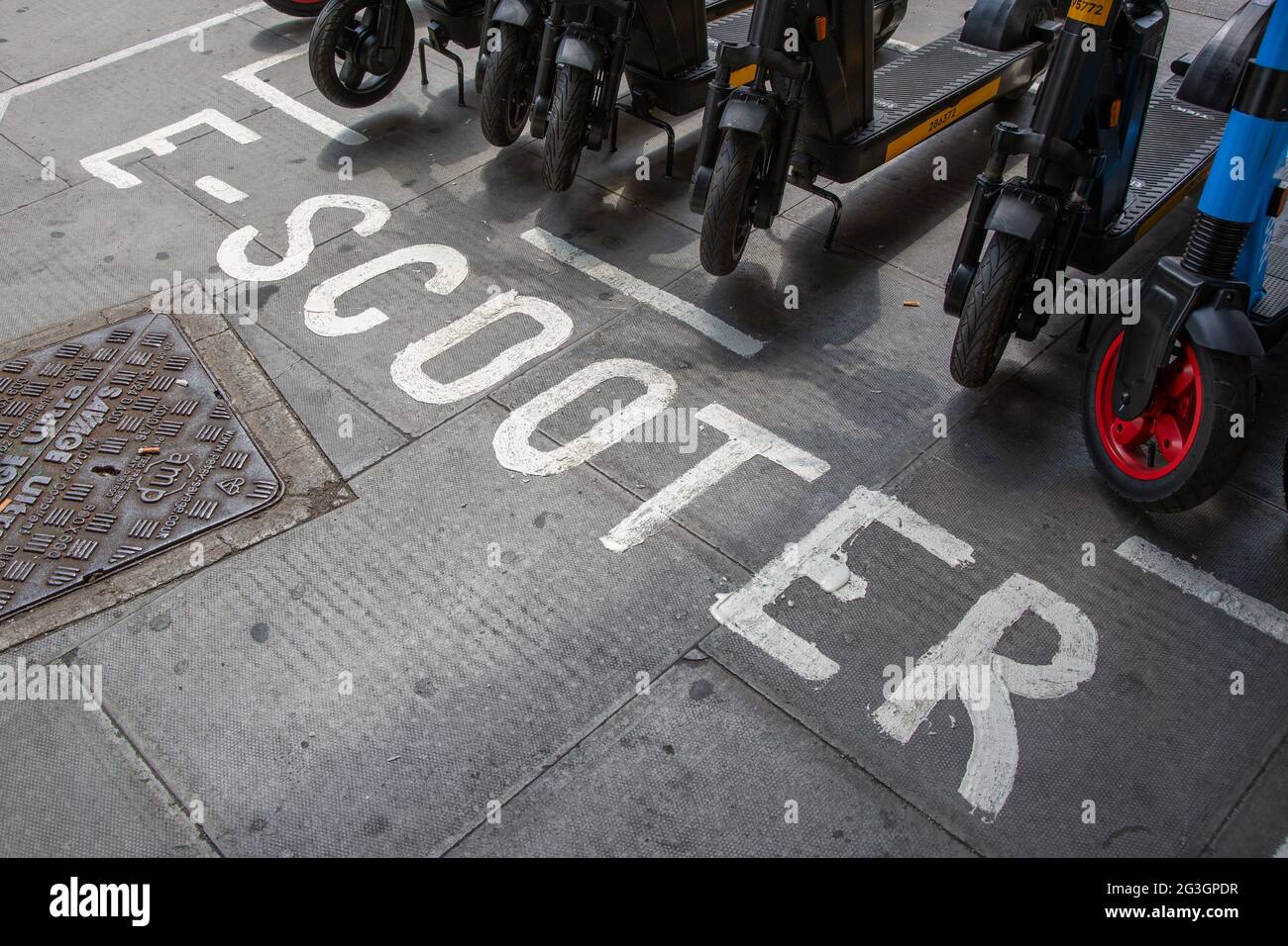 An e-scooter station in Hammersmith - one of the few boroughs where ...