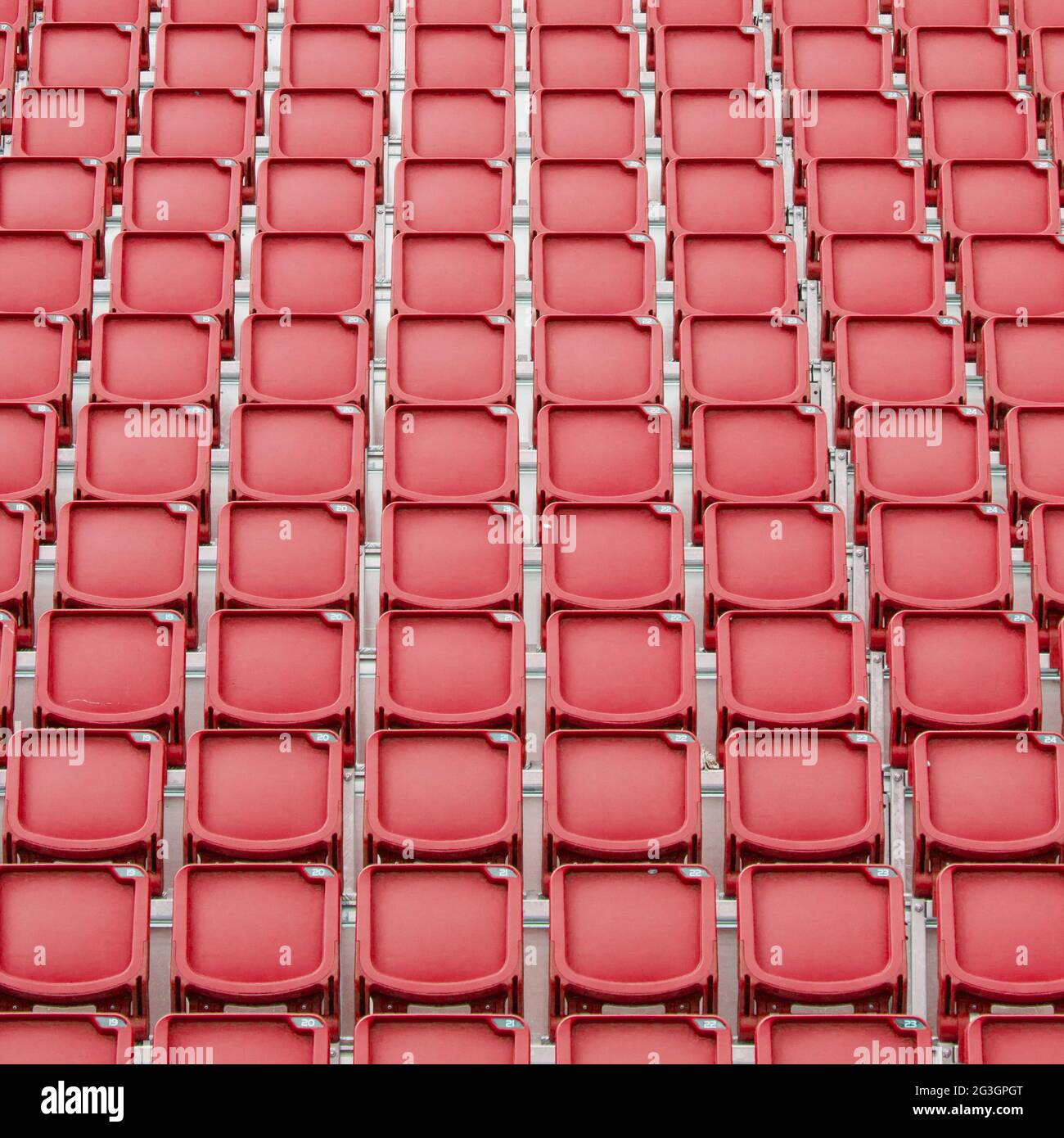 Red seat in sport stadium Stock Photo - Alamy