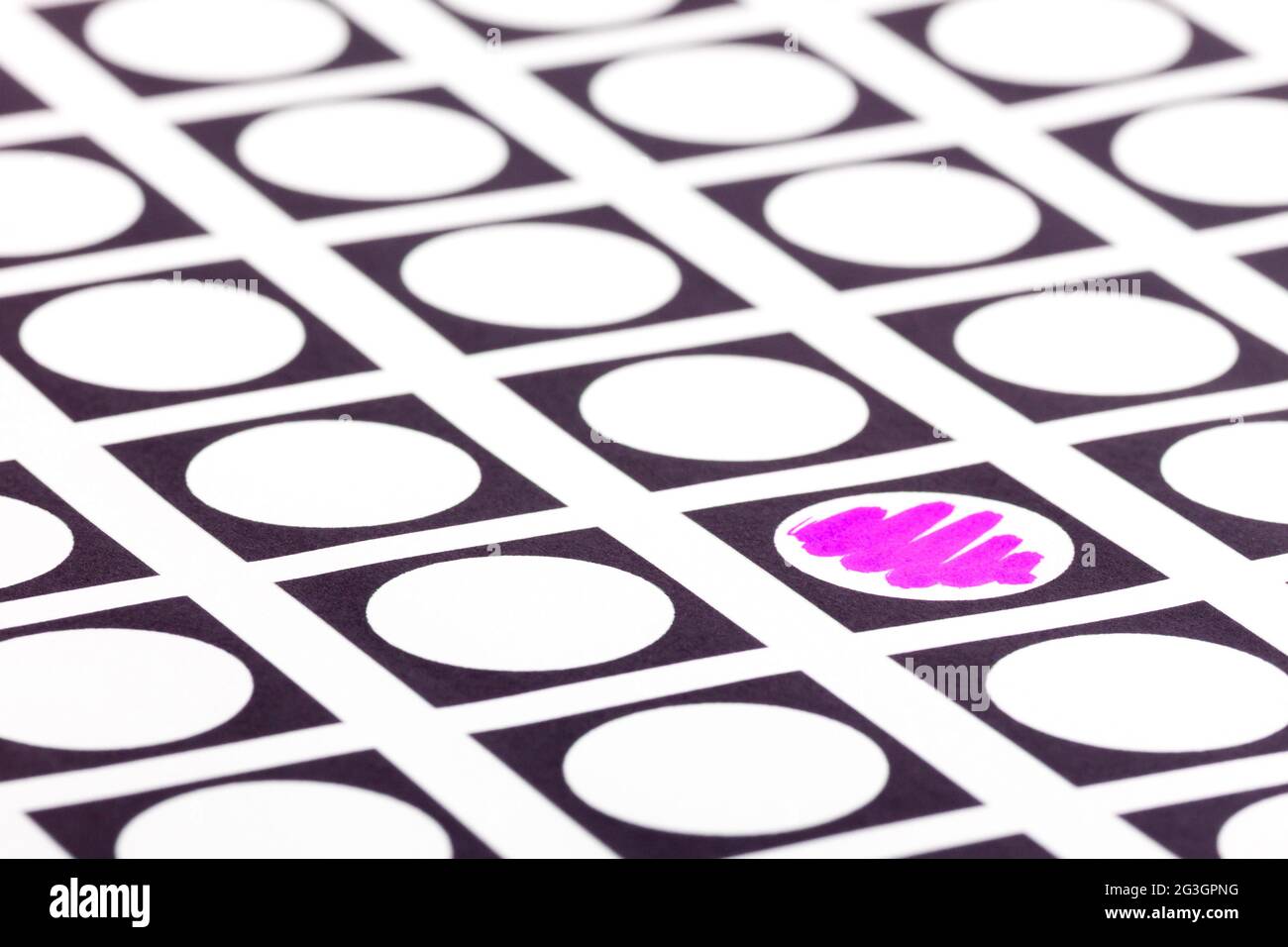 Checklist with one box filled Stock Photo - Alamy