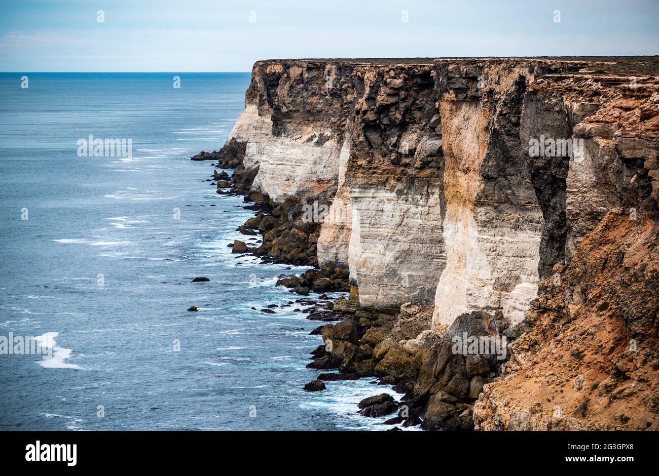 The Bunda Cliffs seen here at the Head of Bight are composed of three ...