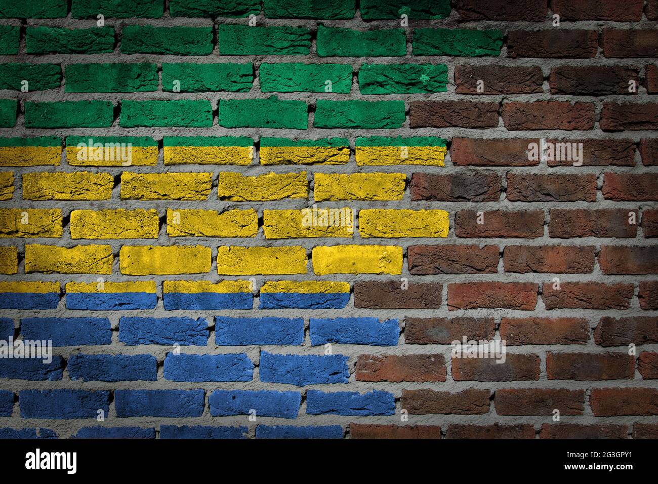 Brick wall texture with flag Stock Photo - Alamy