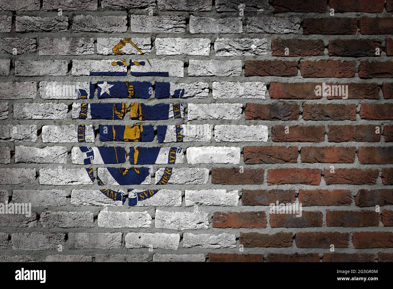Brick wall texture with flag Stock Photo - Alamy