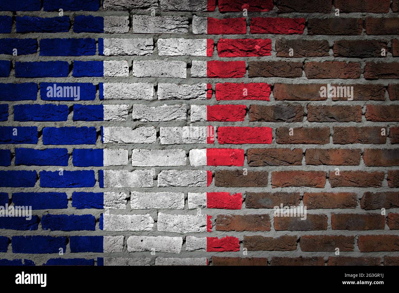 Brick wall texture with flag Stock Photo - Alamy