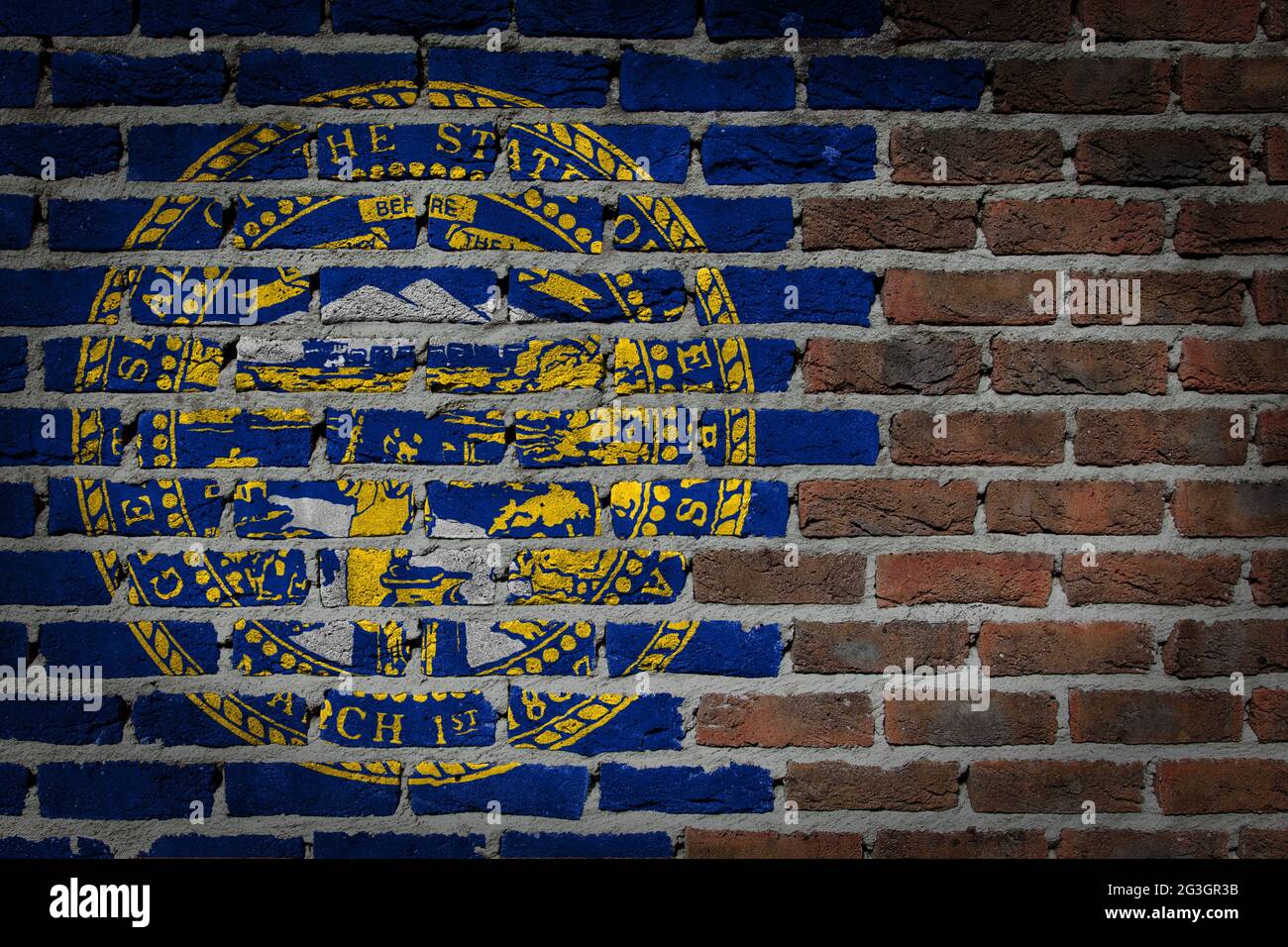 Brick wall texture with flag Stock Photo - Alamy