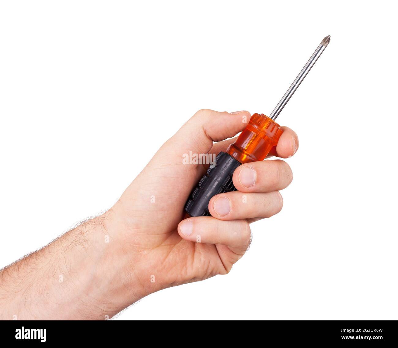 Old used screwdriver with plastic grip Stock Photo - Alamy