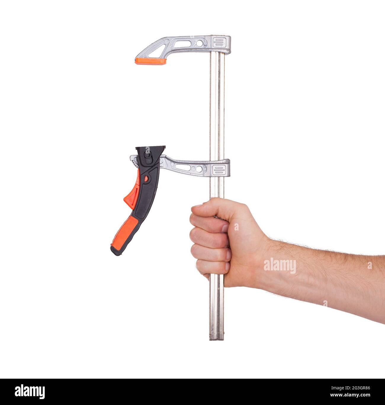 Modern joiner clamp Stock Photo - Alamy