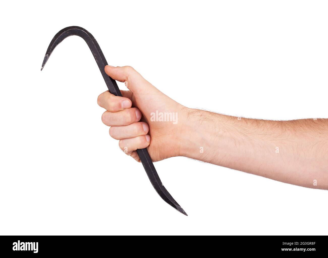 Black crowbar isolated with clipping path Stock Photo - Alamy
