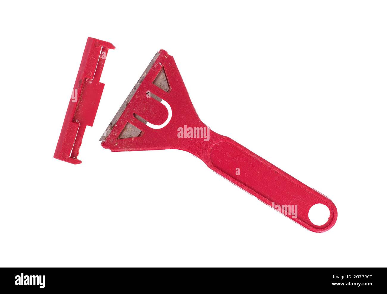 Scraper with red handle Stock Photo - Alamy