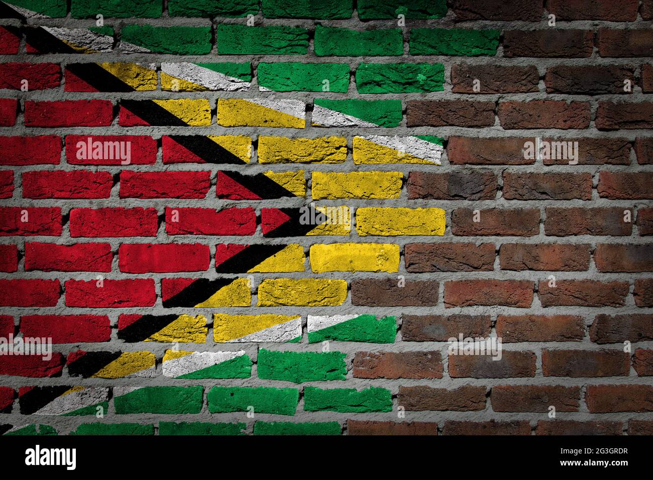 Brick wall texture with flag Stock Photo - Alamy