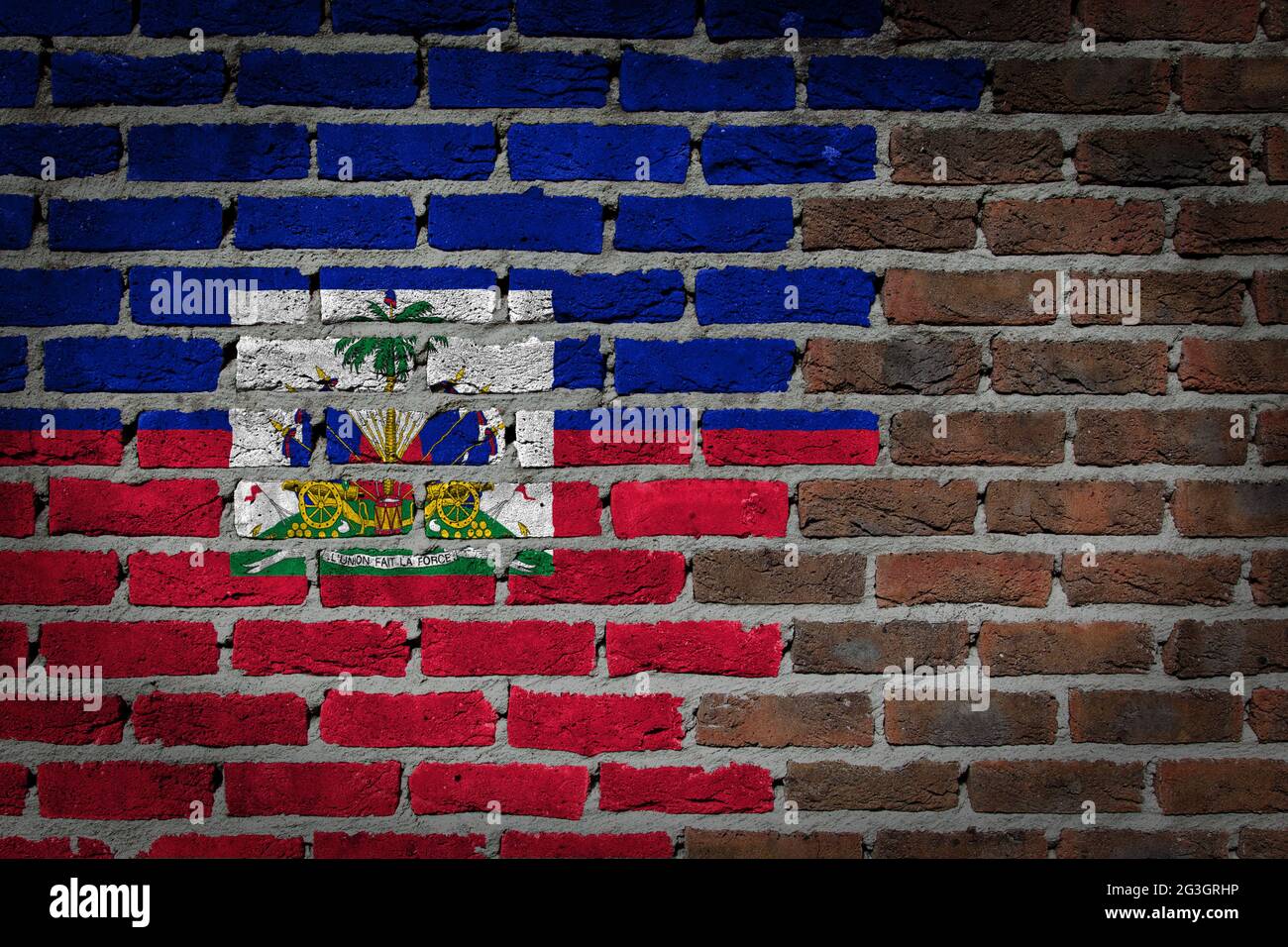 Brick wall texture with flag Stock Photo - Alamy
