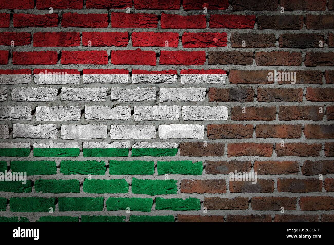 Brick wall texture with flag Stock Photo - Alamy
