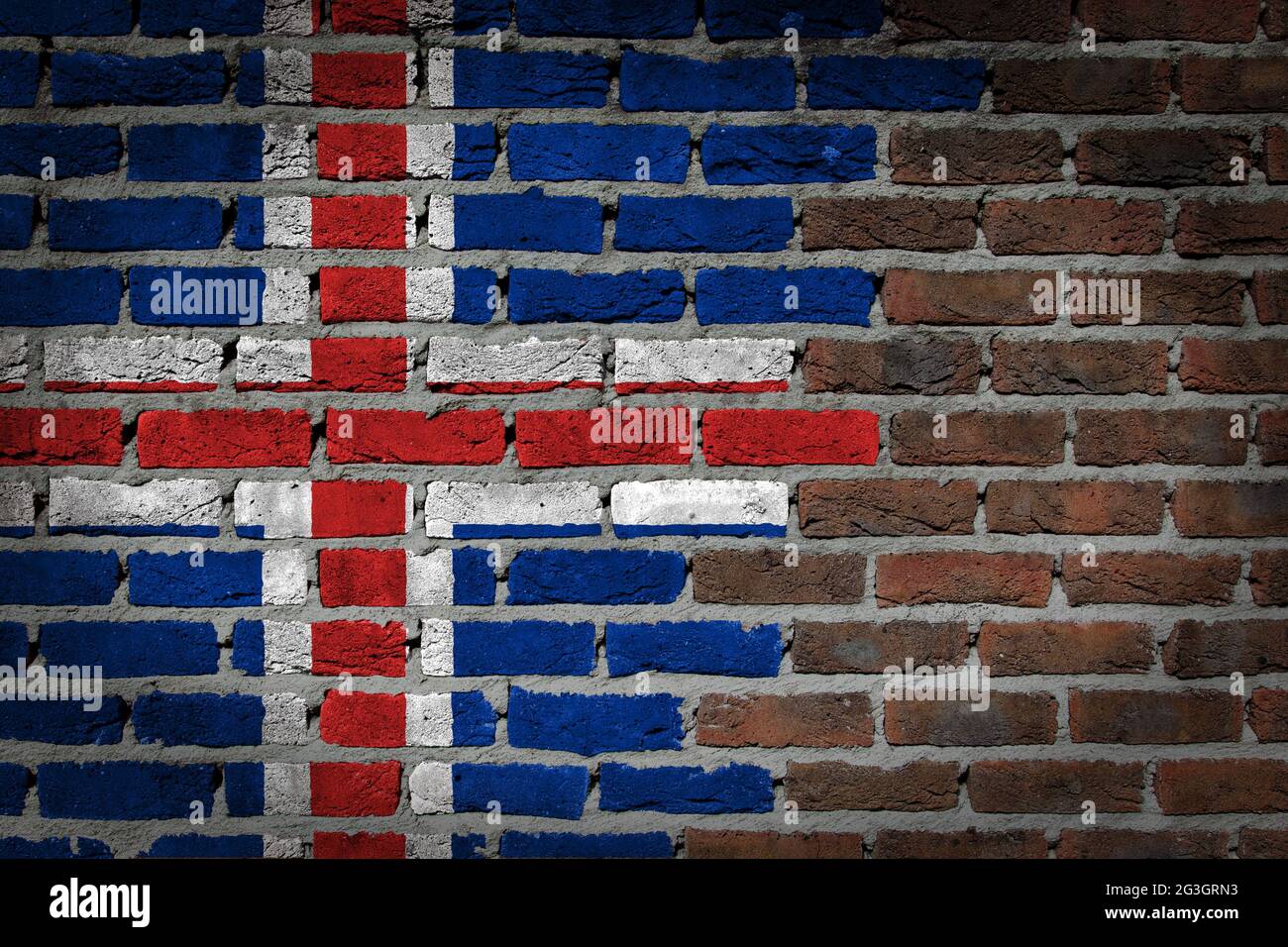 Brick wall texture with flag Stock Photo - Alamy