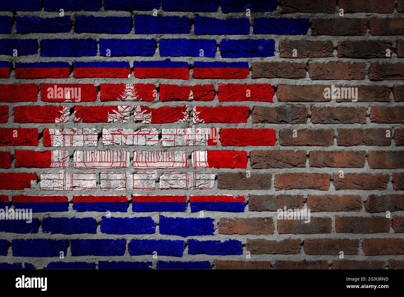 Brick wall texture with flag Stock Photo - Alamy