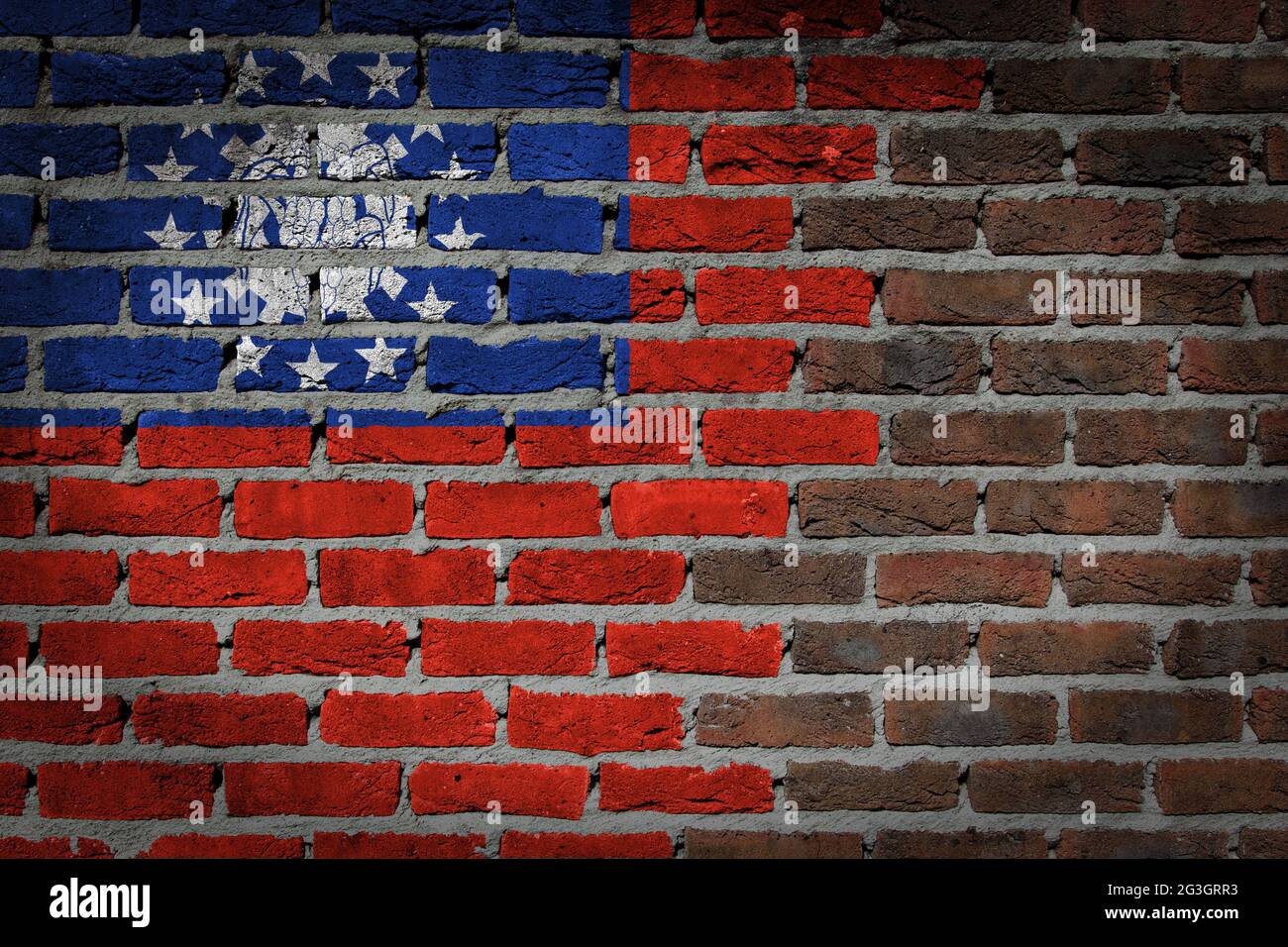Brick wall texture with flag Stock Photo - Alamy