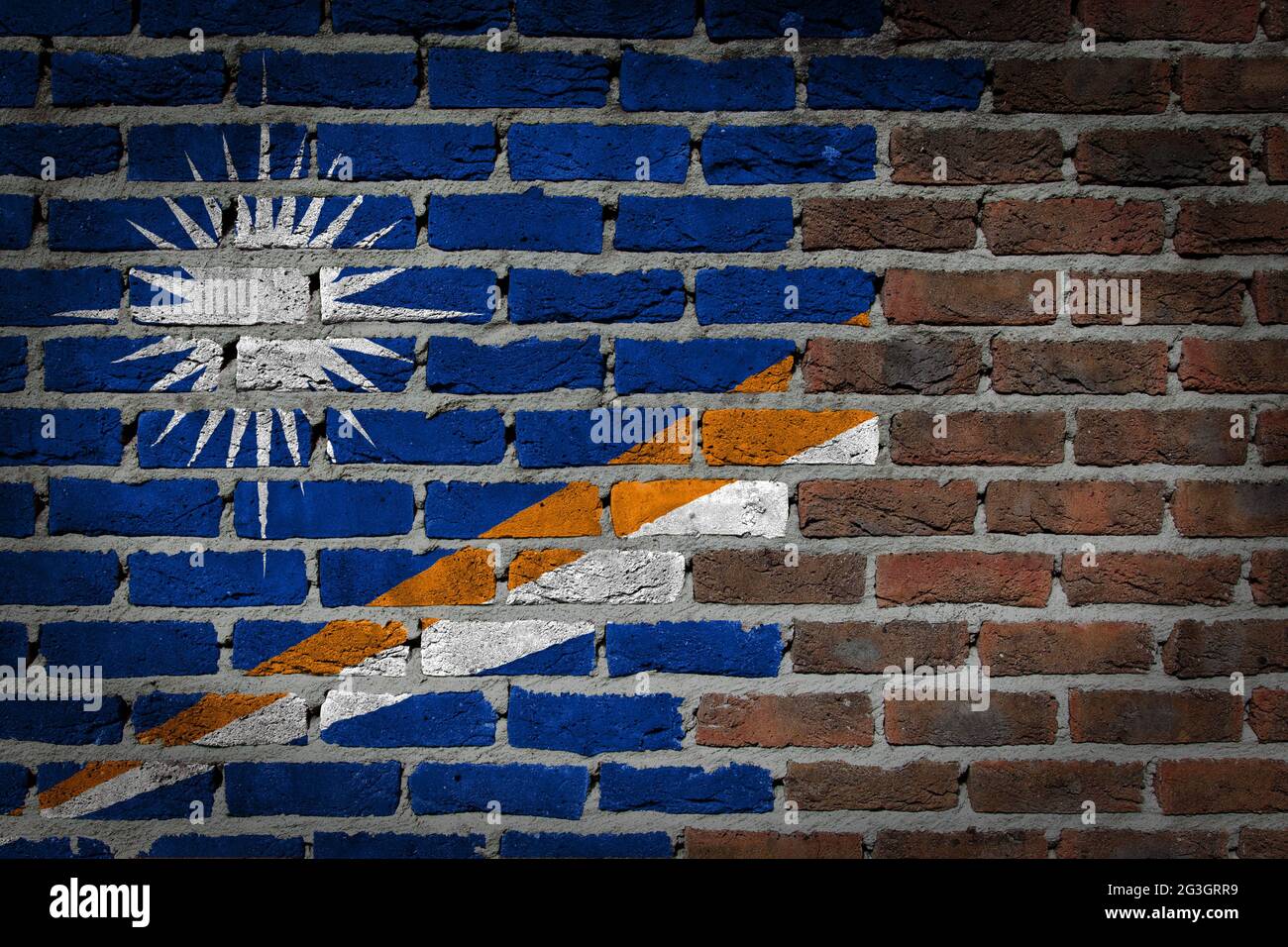 Brick wall texture with flag Stock Photo - Alamy
