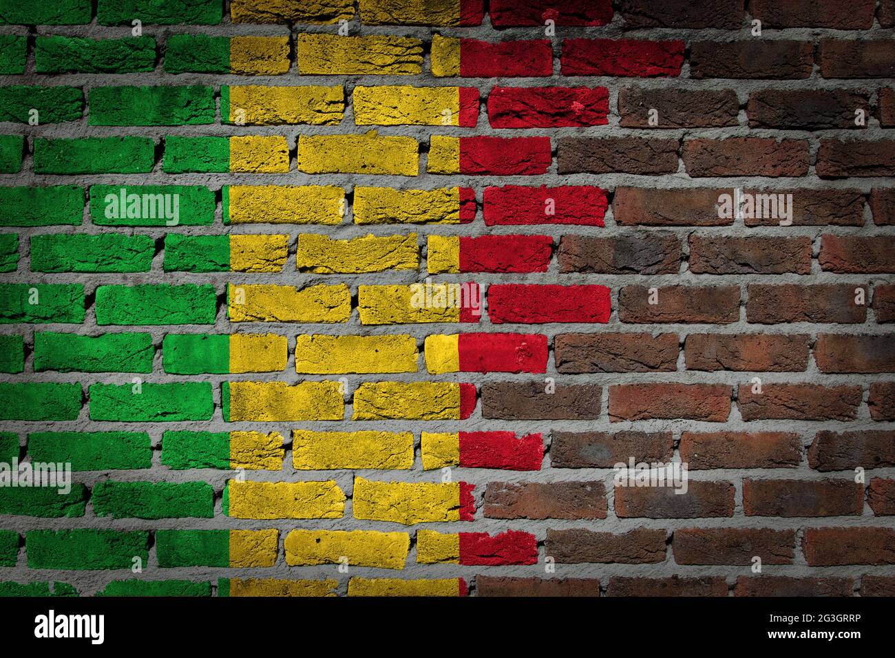 Brick wall texture with flag Stock Photo - Alamy