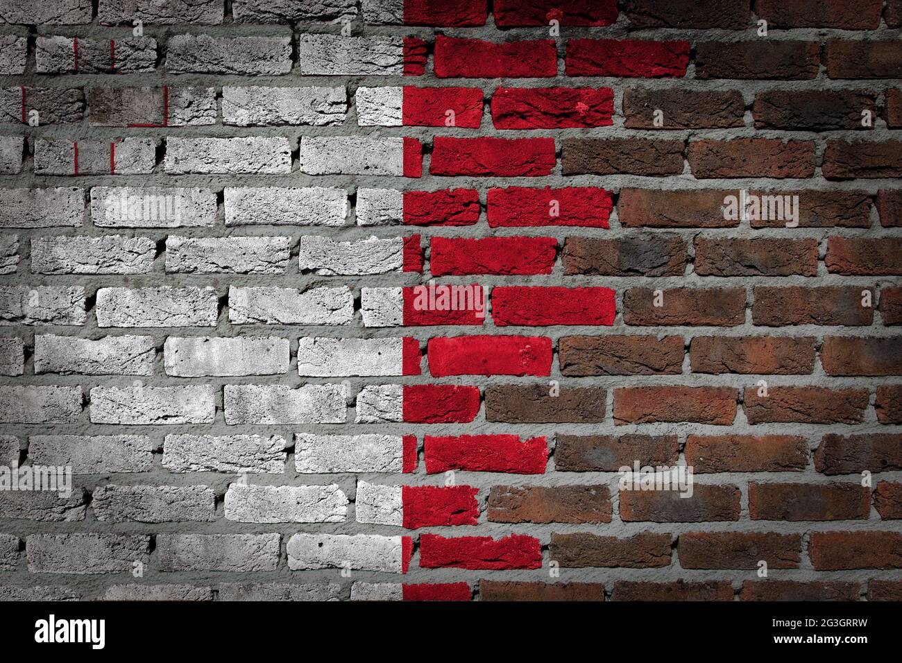 Brick wall texture with flag Stock Photo - Alamy
