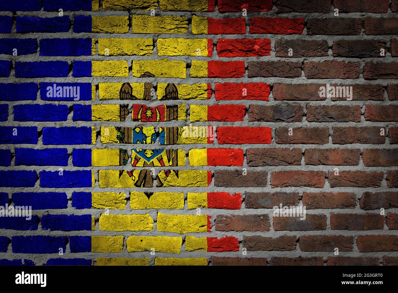 Brick wall texture with flag Stock Photo - Alamy