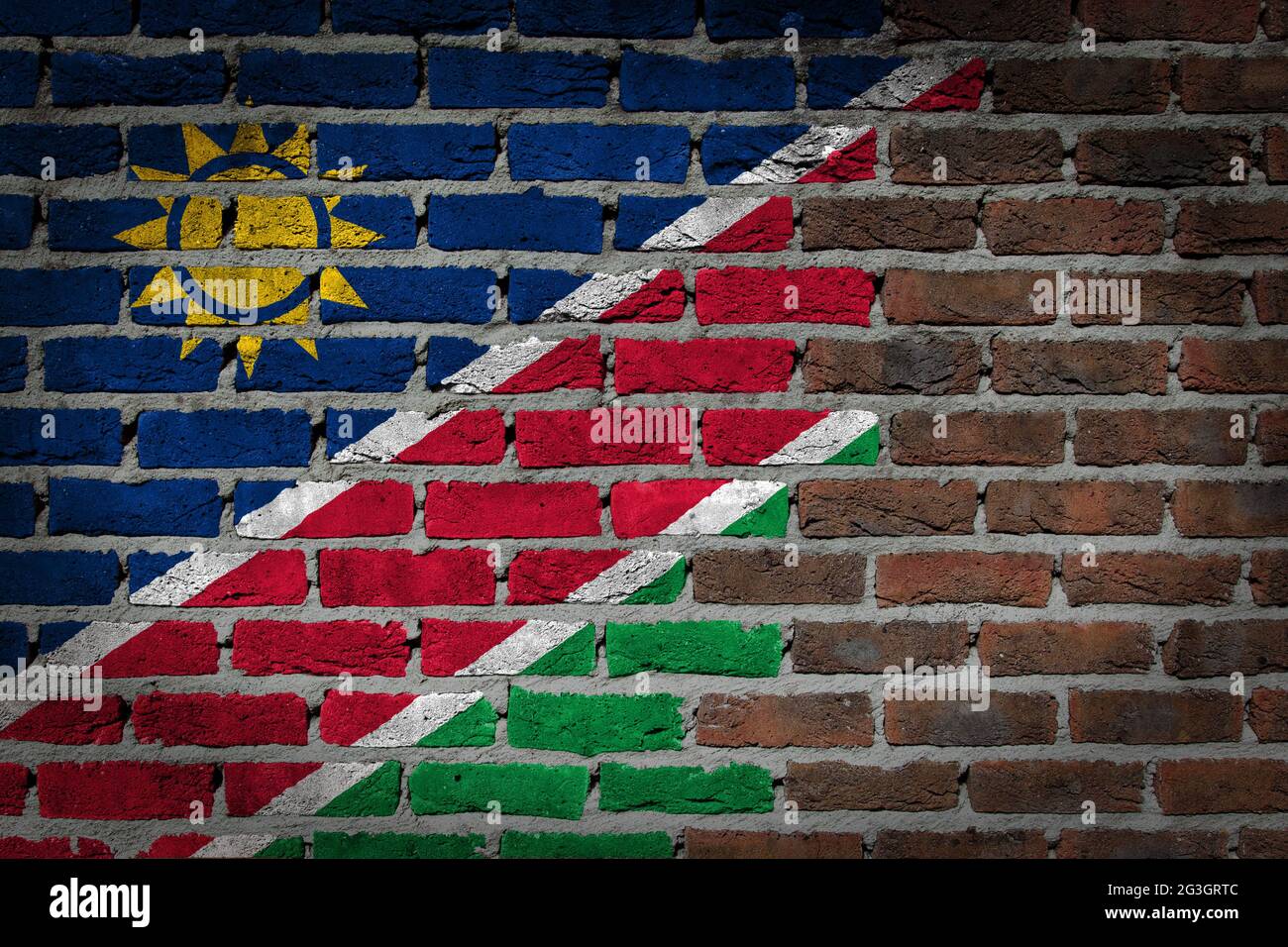 Brick wall texture with flag Stock Photo - Alamy