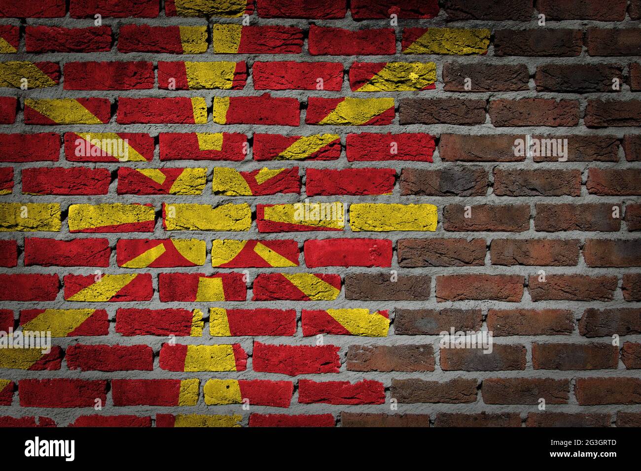 Brick wall texture with flag Stock Photo - Alamy