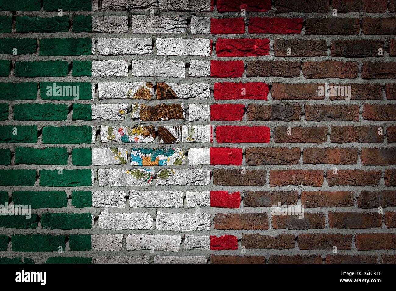 Brick wall texture with flag Stock Photo - Alamy