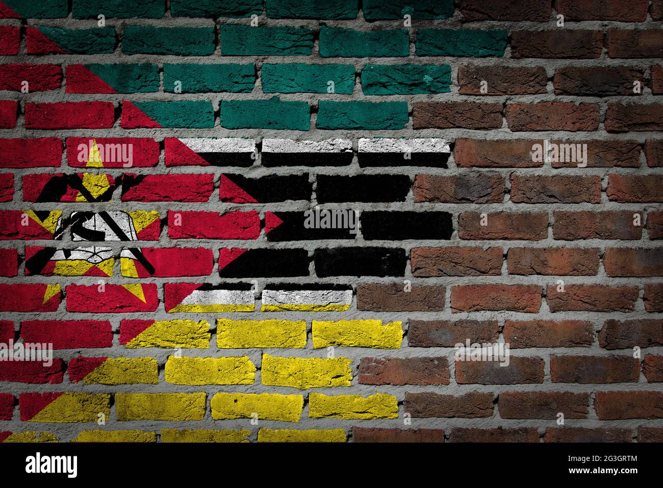 Brick wall texture with flag Stock Photo - Alamy