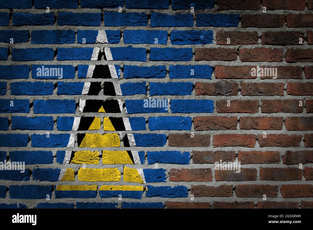 Brick wall texture with flag Stock Photo - Alamy