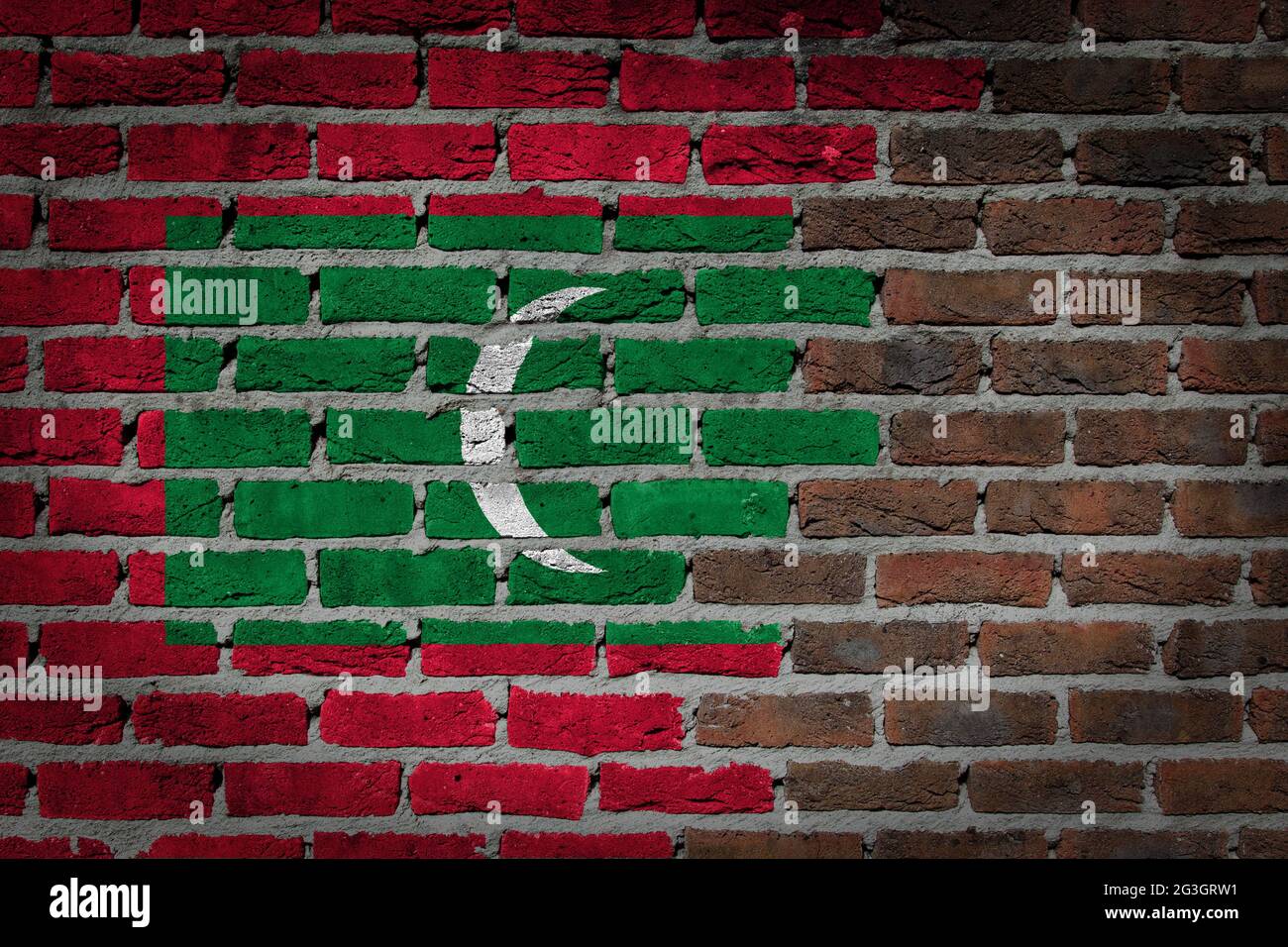 Brick wall texture with flag Stock Photo - Alamy