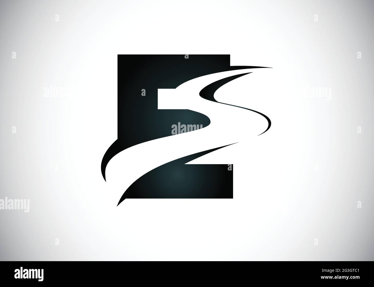 Initial Letter E with backspace S or pathway Logo design vector ...