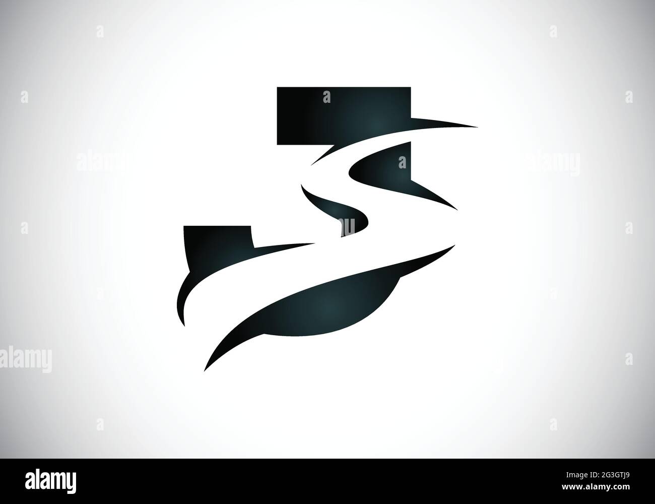 Initial Letter J with backspace S or pathway Logo design vector ...