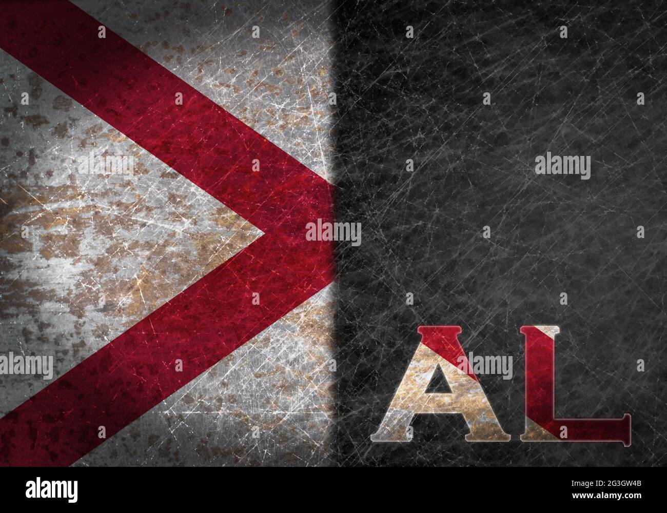 Alabama us state grunge flag hi-res stock photography and images - Alamy