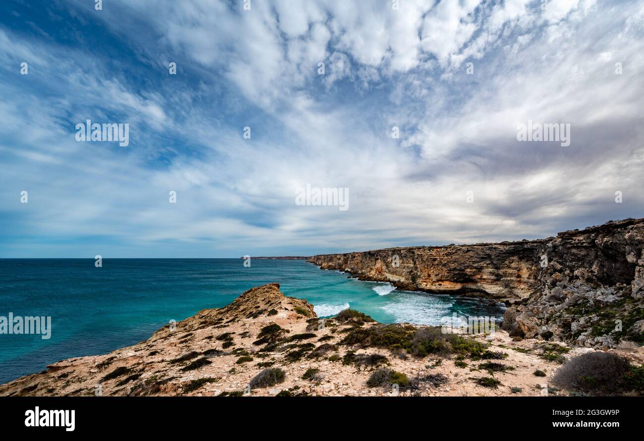 The Bunda Cliffs seen here at the Head of Bight are composed of three ...