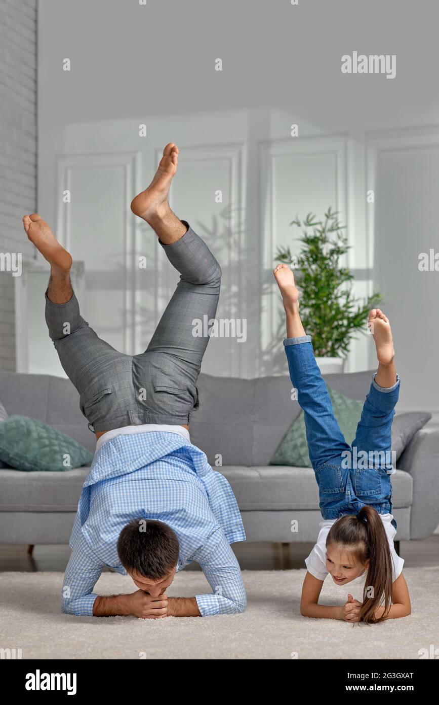 Child imitate father hi-res stock photography and images - Alamy