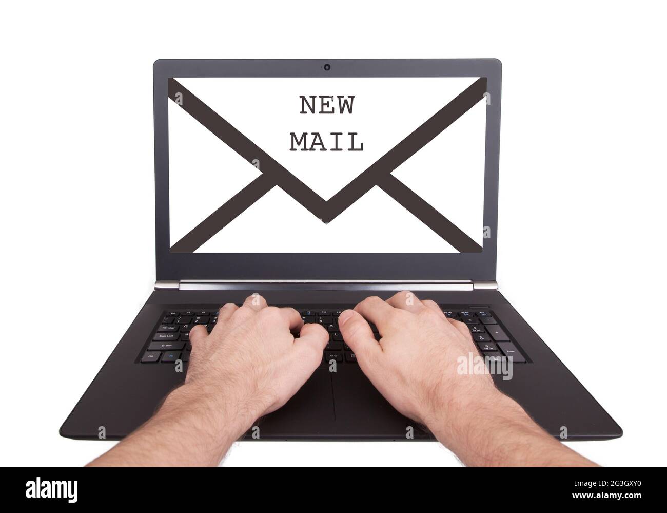 Laptop mail email message new Cut Out Stock Images & Pictures - Alamy