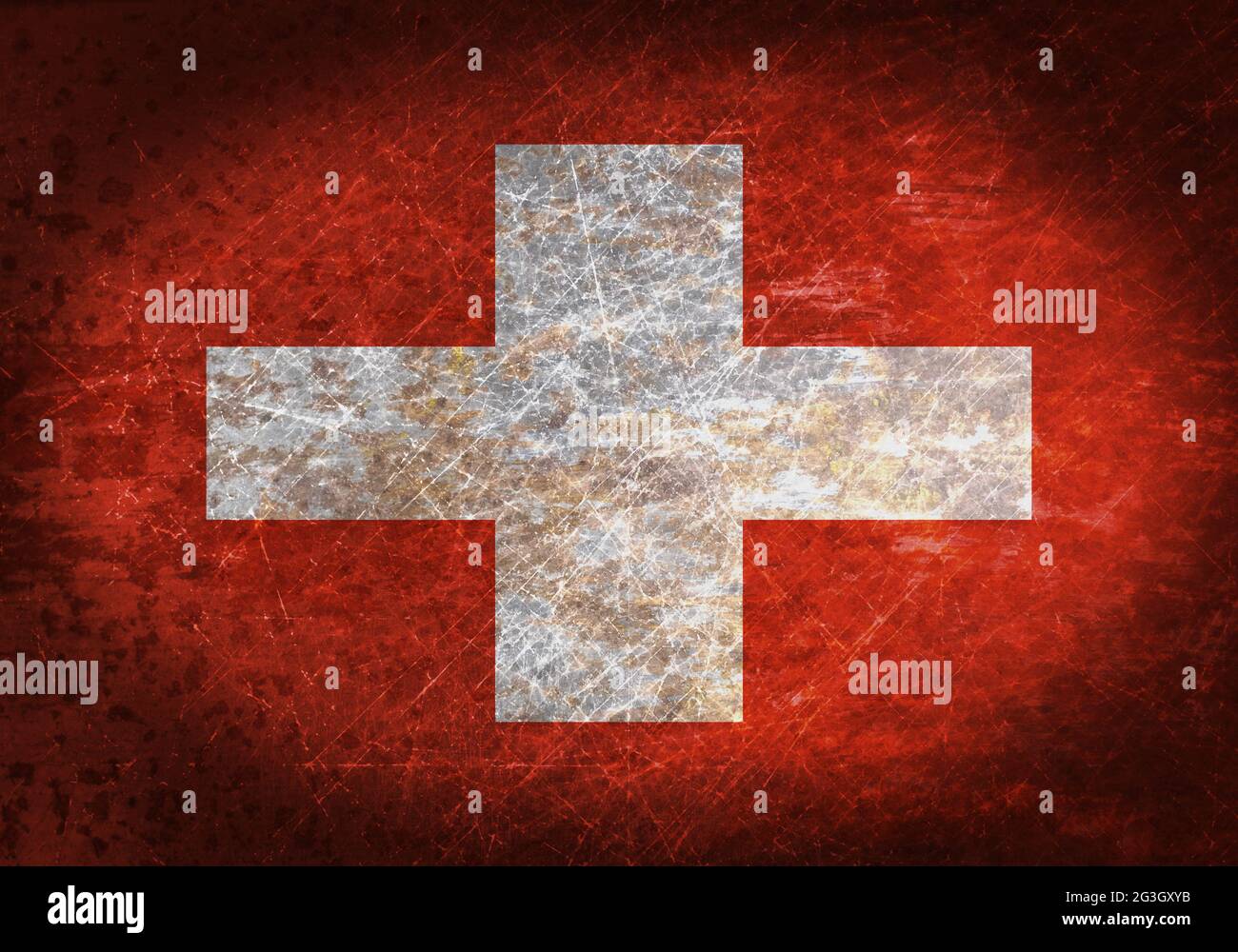 Old rusty metal sign with a flag Stock Photo - Alamy