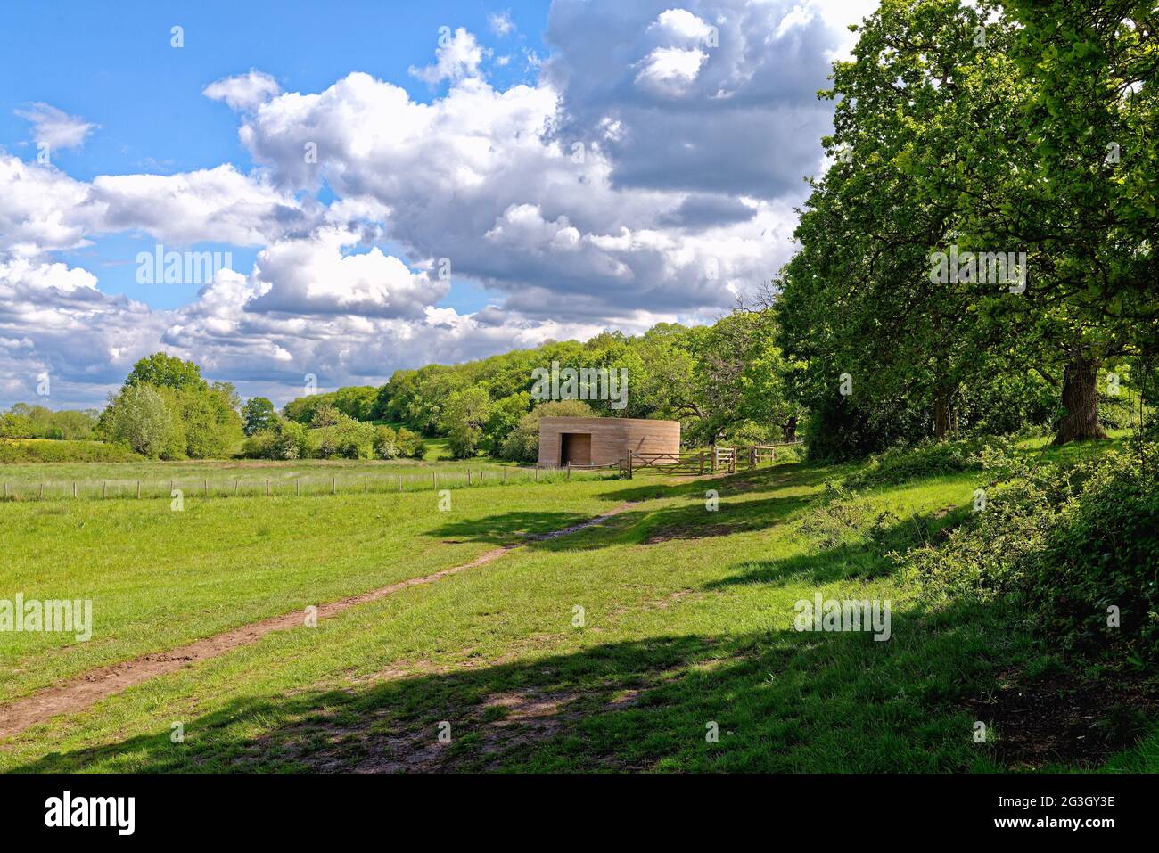 Exterior of the 'Writ in Water' architectural artwork building in the ...